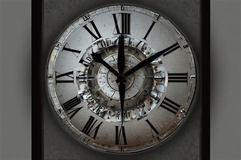 premium photo fluid time morphing clock numbers