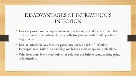 Intravenous Injection Iv Medication Pptx