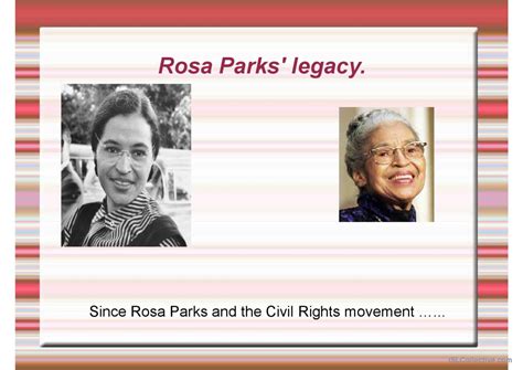 Rosa Parks Legacy English Esl Powerpoints