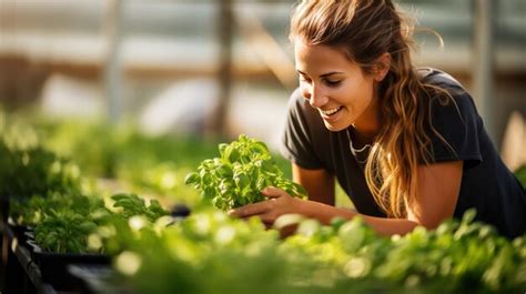 Premium Ai Image Innovative Young Gardener Cultivating Plants In A