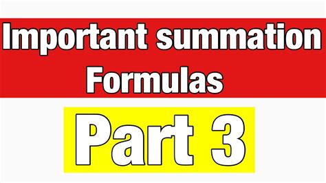 Lec 4 Important Summation Formulas Part 3 Useful Formulas For The Analysis Of Algorithm