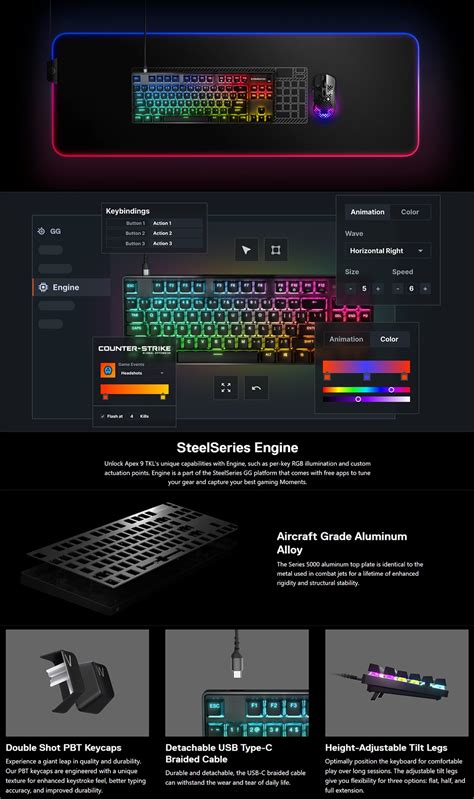 Steelseries Apex 9 Tkl Wired Rgb Optipoint Optical Switches Gaming Keyboard 64847 Shopee Malaysia