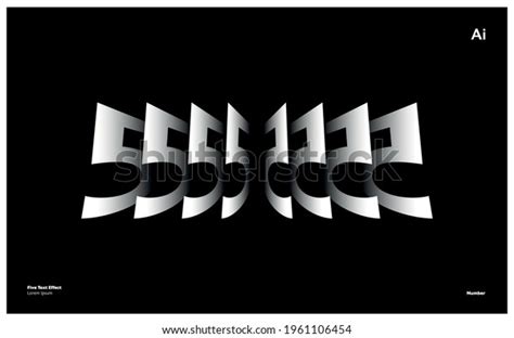 Design Five Numbers Shading Technique Stock Vector Royalty Free