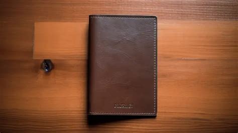 Passport Book Resting On A Rustic Wood Texture Background Passport