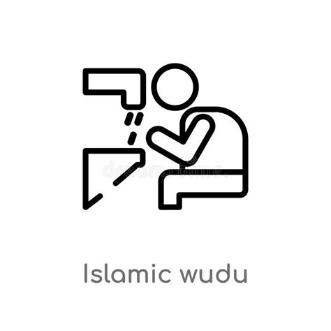 Wudu Outline Vector Icon Thin Line Black Wudu Icon Flat Vector Simple