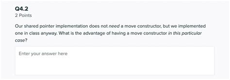 Solved Q4 Shared Pointers 6 Points Q41 4 Points In Class