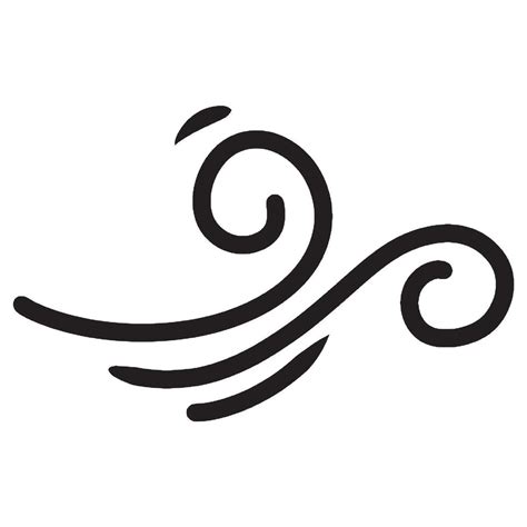 Doodle Sketch Style Of Wind Gust Cartoon Hand Drawn Illustration For