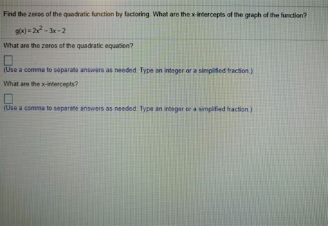 solved find the zeros of the quadratic function by