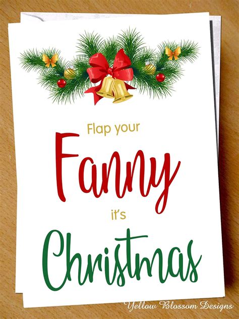 Funny Rude Christmas Card Wife Bestie Best Friend Daughter Sister Flap