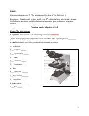 Study Guide The Microscope And The Cell Course Hero