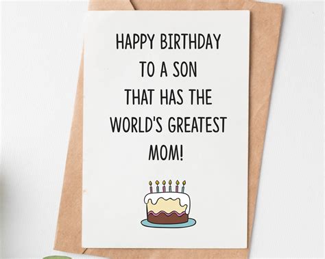 Greeting Cards Son Happy Birthday Funny Card From Parents Card From
