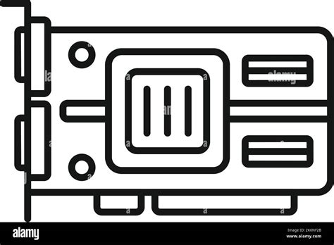 Cpu Video Card Icon Outline Vector Computer Gpu Display Pci Stock Cpu Video Card Icon Outline Vector Computer Gpu Display Pci Stock