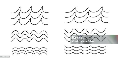 海の波のアイコン波線と波状のジグザグ線ベクターイラスト しずくのベクターアート素材や画像を多数ご用意 しずく アイコン アメリカ