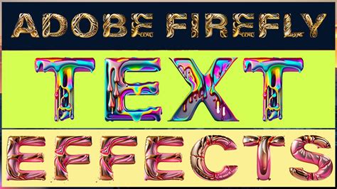 How To Create Text Effects With Adobe Firefly AI YouTube