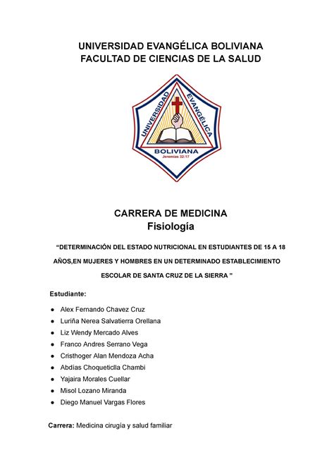 Universidad Evangélica Boliviana Universidad EvangÉlica Boliviana