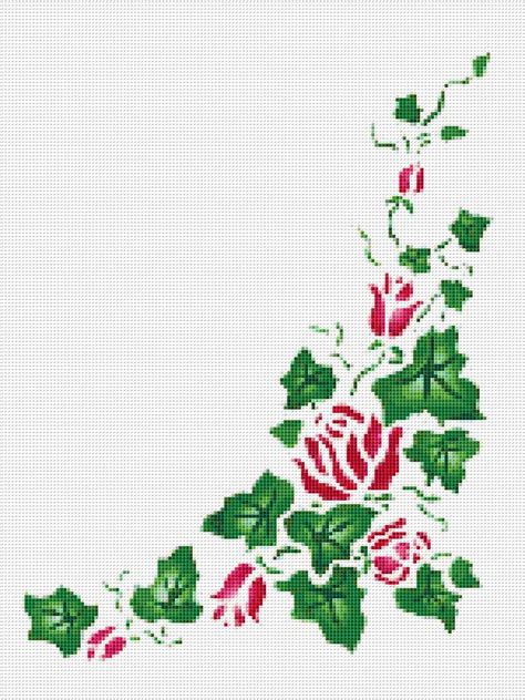 Cross Stitch Rose Border
