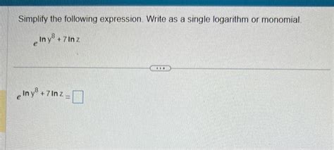 Solved Use The Properties Of Logarithms To Write The Chegg Com