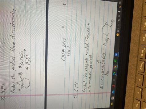 Solved 7 4 Pts Predict The Product Show Stereochemistry