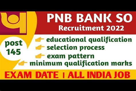 Pnb So Recruitment 2022 पंजाब नेशनल बैंक ने निकाली 145 स्पेशलिस्ट