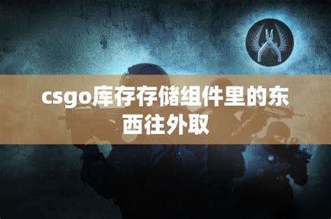 Csgo库存存储组件里的东西往外取 Cs2知识库 Csgo游戏攻略基地网
