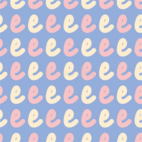 Lettering Small E Seamless Vector Pattern Stock Vector Illustration