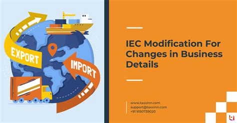 IEC Modification For Changes In Business Information How To Do Taxxinn