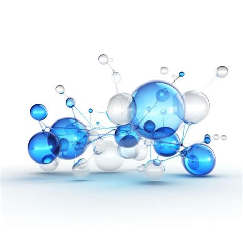Atom Molecule Structure Liquid White Background Chemical Laboratory