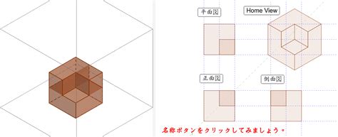 正投影図と等角図 GeoGebra