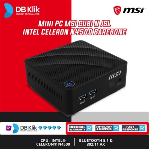 Mini PC MSI Cubi N JSL Intel Celeron N4500 Barebone