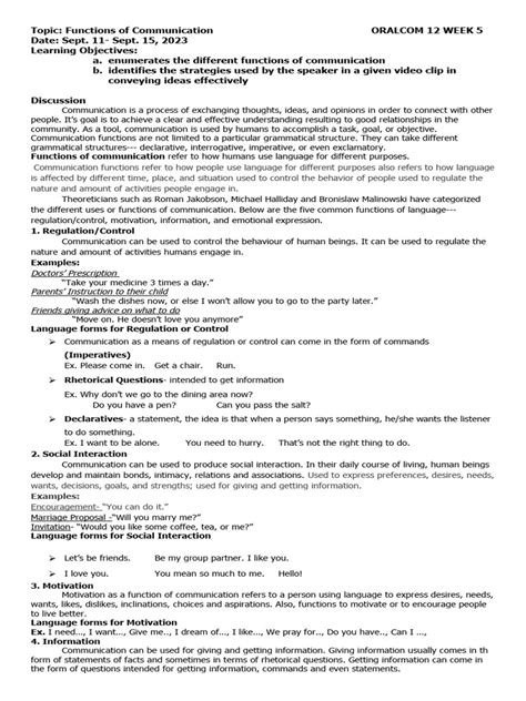 Oralcom Lecture W5 Pdf