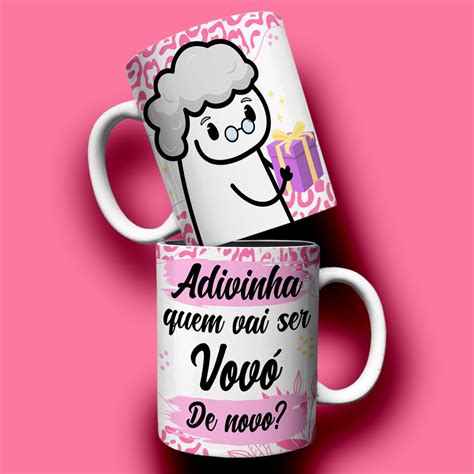 Arte Caneca Anúncio Gravidez Adivinha Quem Vai Ser Vovó Elo7
