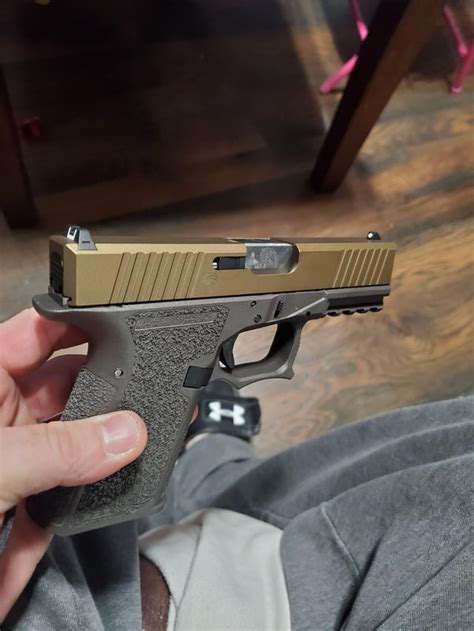 G19 P80 940c To Be Exact Cobalt Frame Bronze Slide With Stainless
