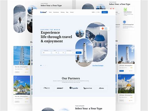 Travel Website Landing Page UI Design Behance