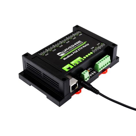 wave 24964 8 ch ethernet relay module modbus rtu modbus tcp protocol poe port communication