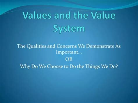 PPT Values And The Value System PowerPoint Presentation Free Download ID 2468523