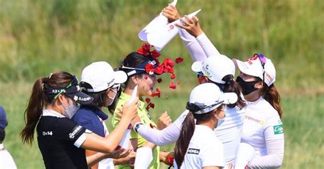 St포토 유소연 우승 축하해