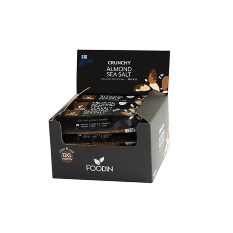 Collagen Protein Bar Almond Sea Salt 50g X 12pk Organax Ltd