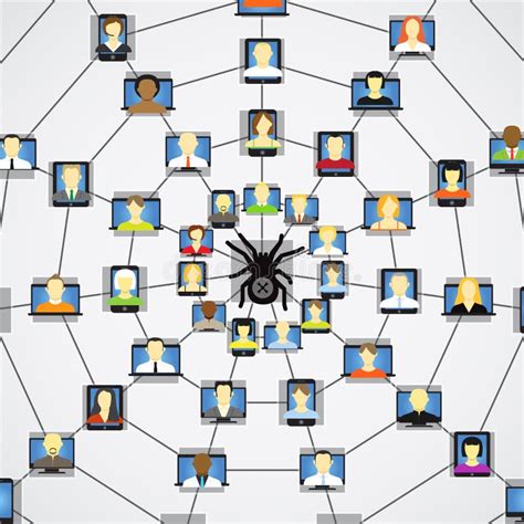 Abstract Scheme Of Modern Computer Network Stock Vector Illustration