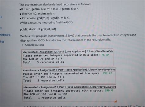 solved nt the gcd m n can also be defined recursively as