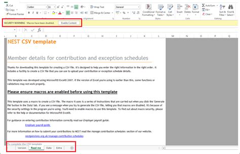 Nest Template Csv File Download Nest Pensions