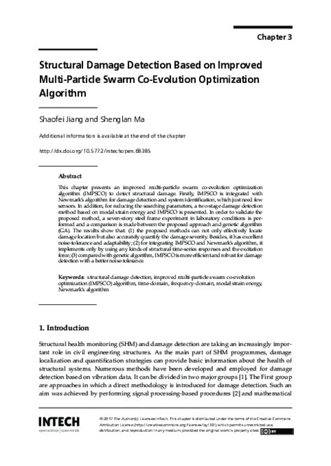 pdf structural health monitoring measurement methods and practical