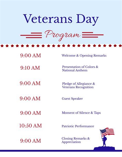 Free Veterans Day Templates To Edit Online