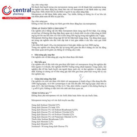 [chÍnh HÃng] Thuốc Ropenem 1g Liều Dùng Công Dụng