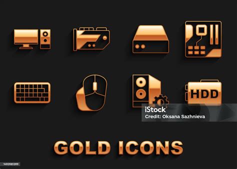 Set Computer Mouse Motherboard Digital Chip Hard Disk Drive Hdd Case Of Computer Keyboard Server