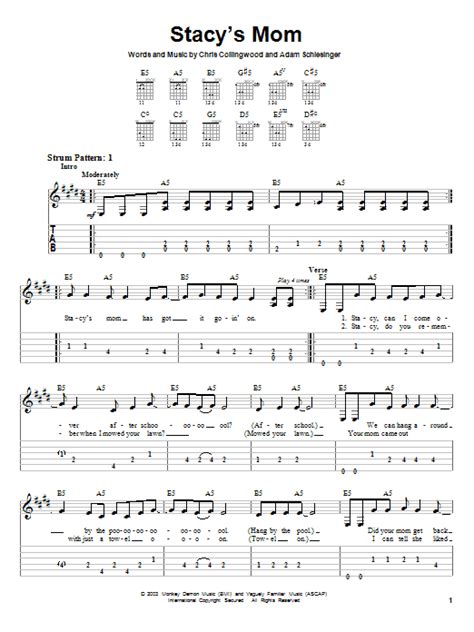 Stacys Mom Sheet Music Direct