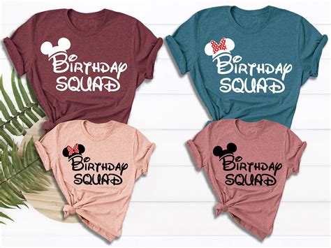 Disney Shirt Birthday Squad Shirt Birthday Party Shirt Disney