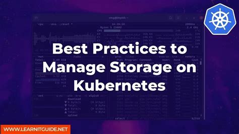 best practices to manage storage on kubernetes