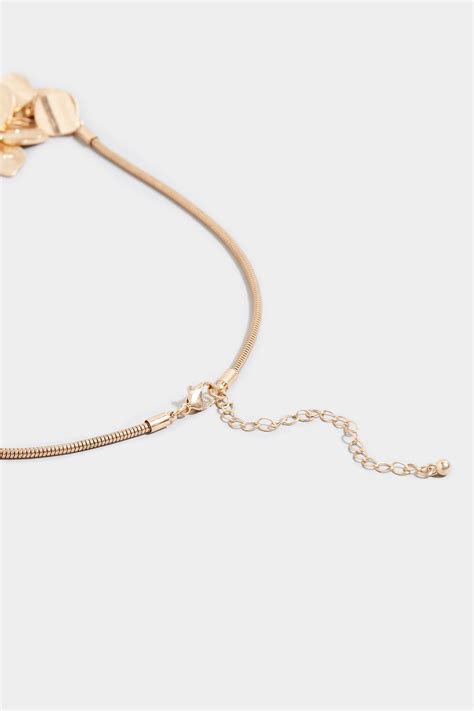Gold Bib Necklace One Size Long Tall Sally