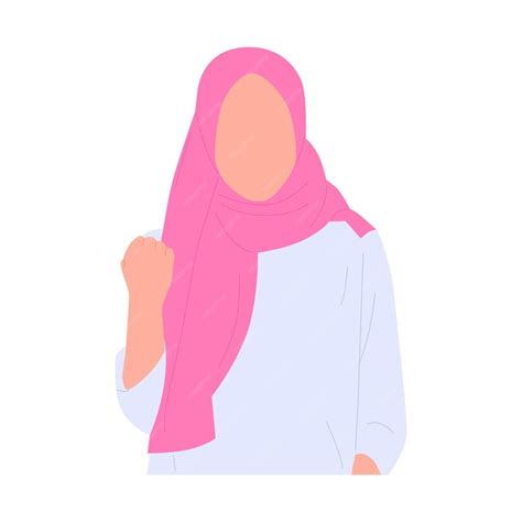 Premium Vector Muslim Hijab Woman Vector Illustration