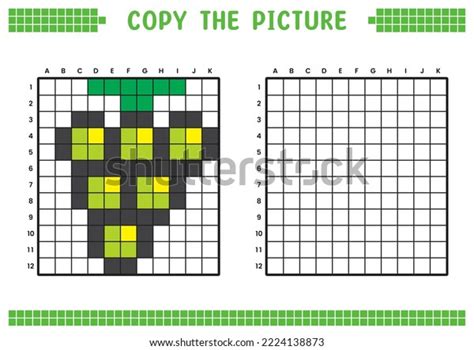 Copy Picture Complete Grid Image Educational Stock Vector Royalty Free